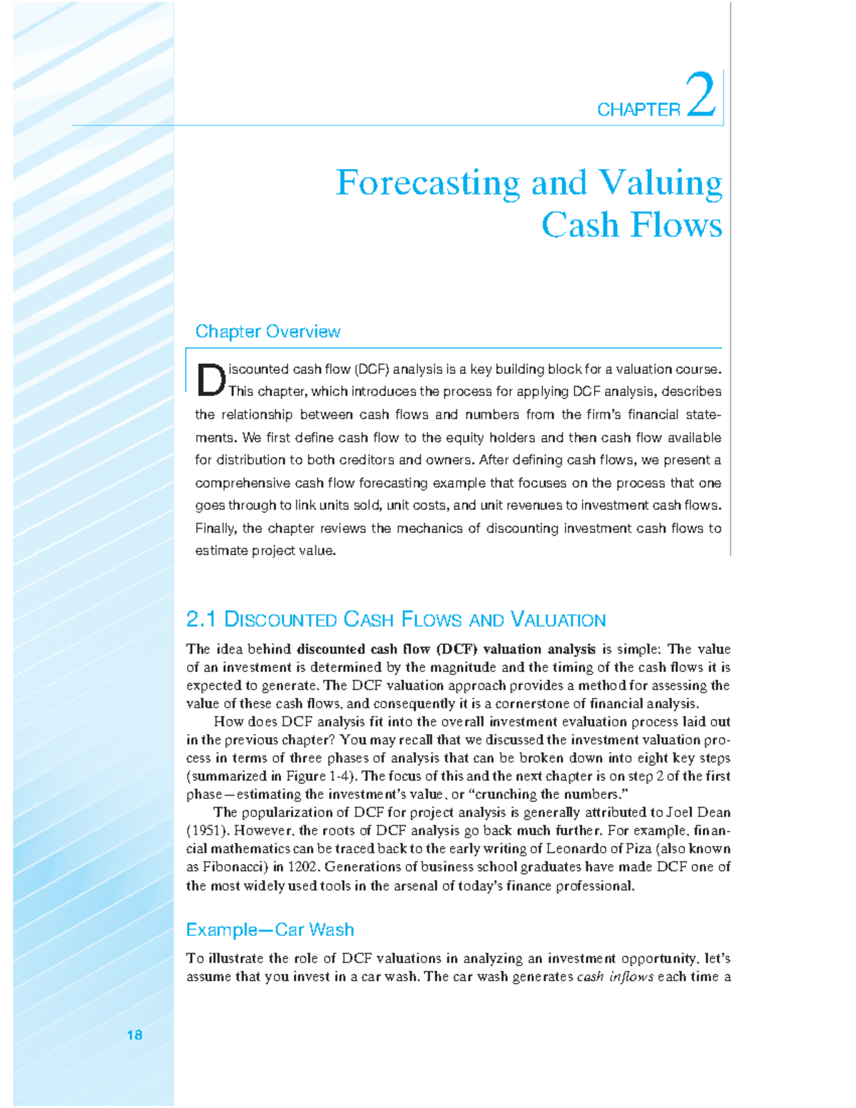Chapter 2 - Discounting cash flow - CHAPTER 2 Forecasting and Valuing ...