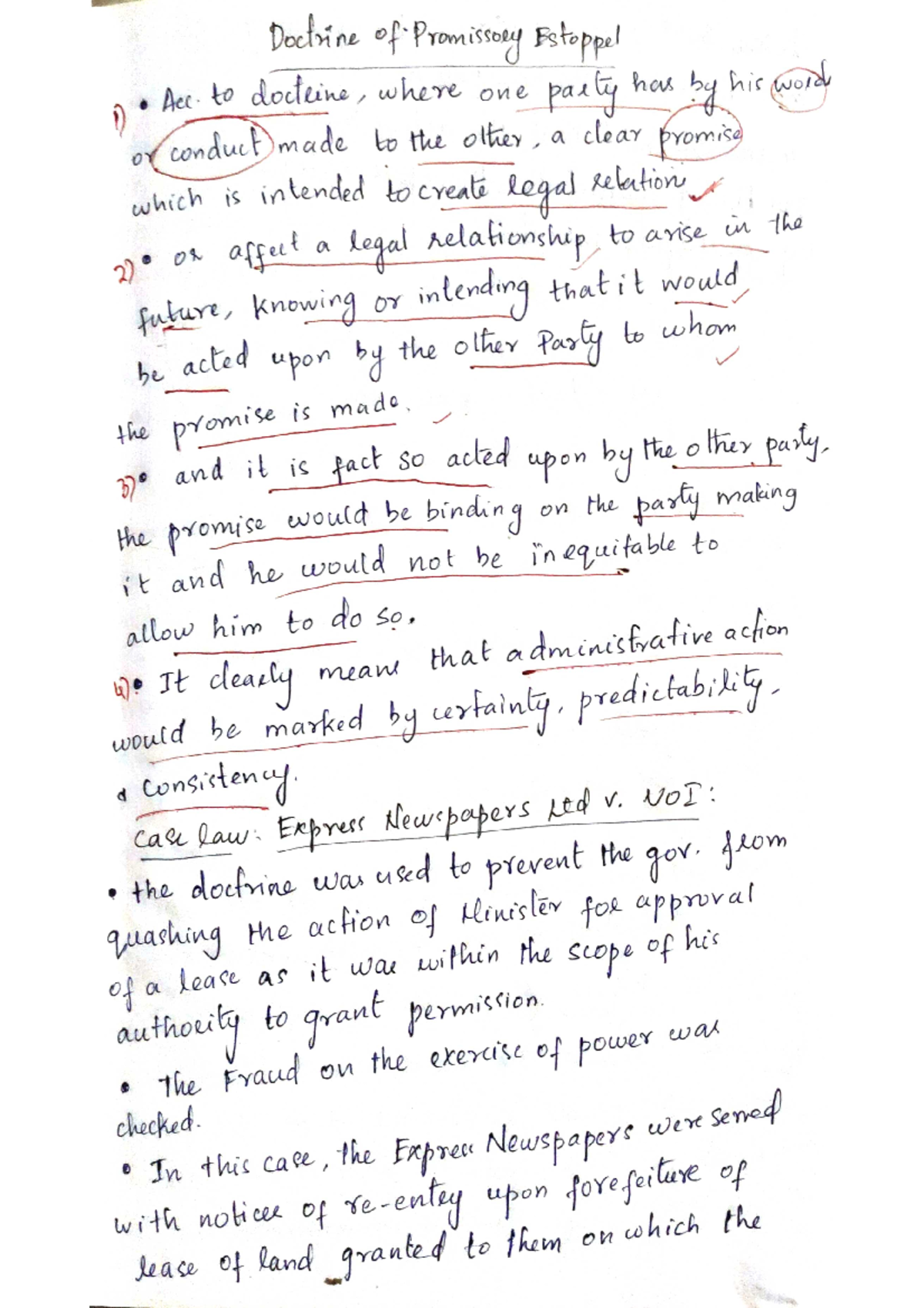 Doctrine of promissory stopped administrative law short note ...