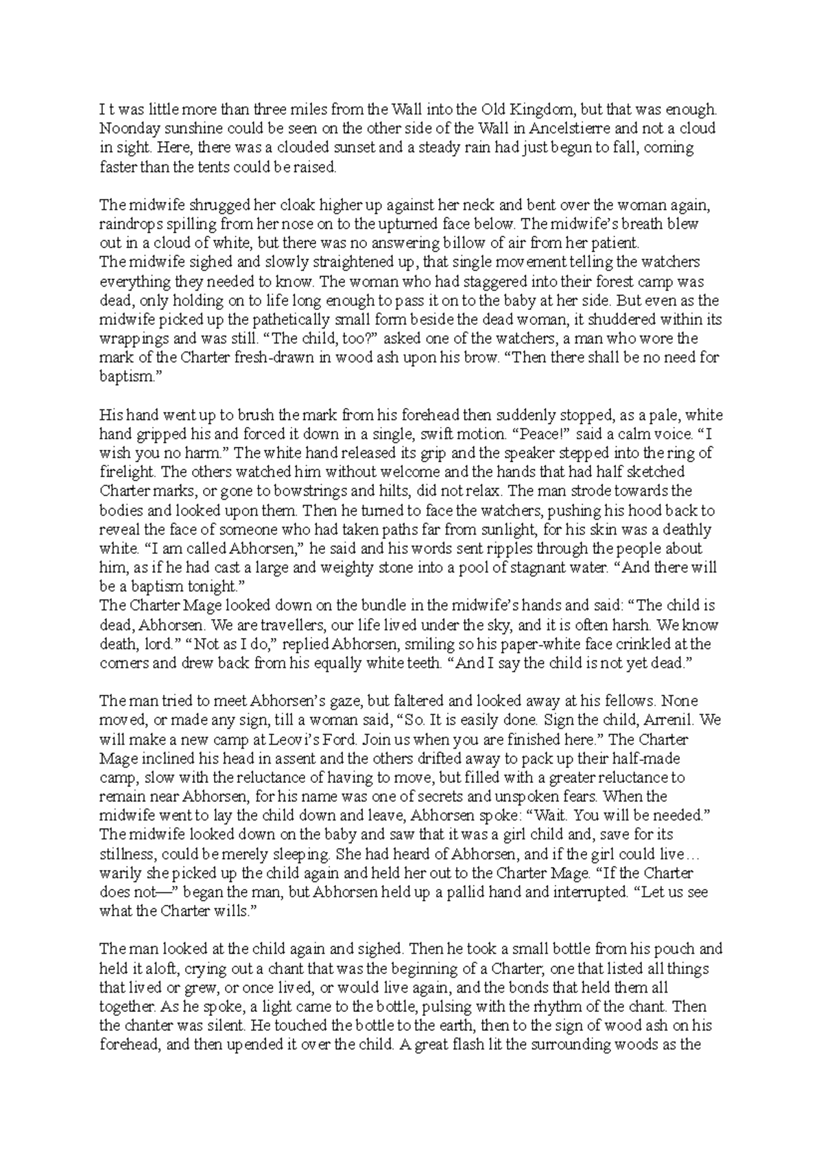 Creative extract - Grade: B - I t was little more than three miles from ...