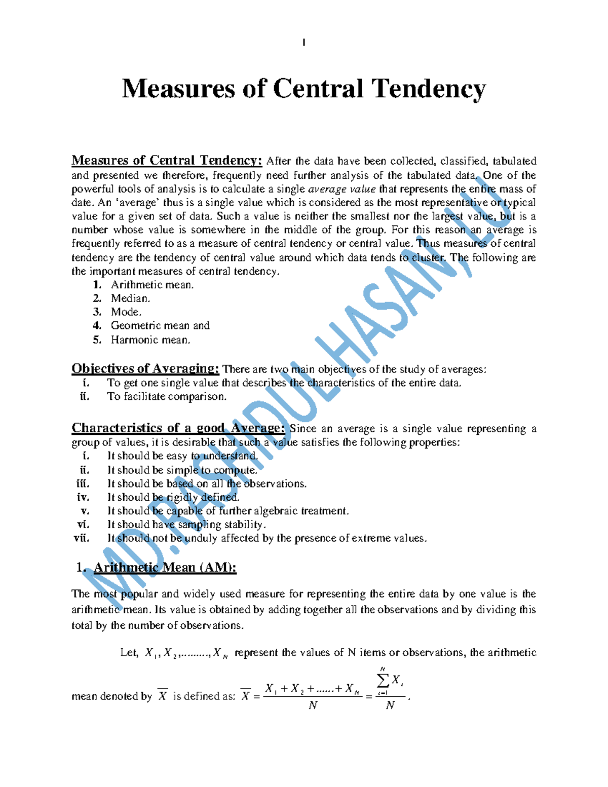 Measures of Central Tendency - Measures of Central Tendency Measures of ...