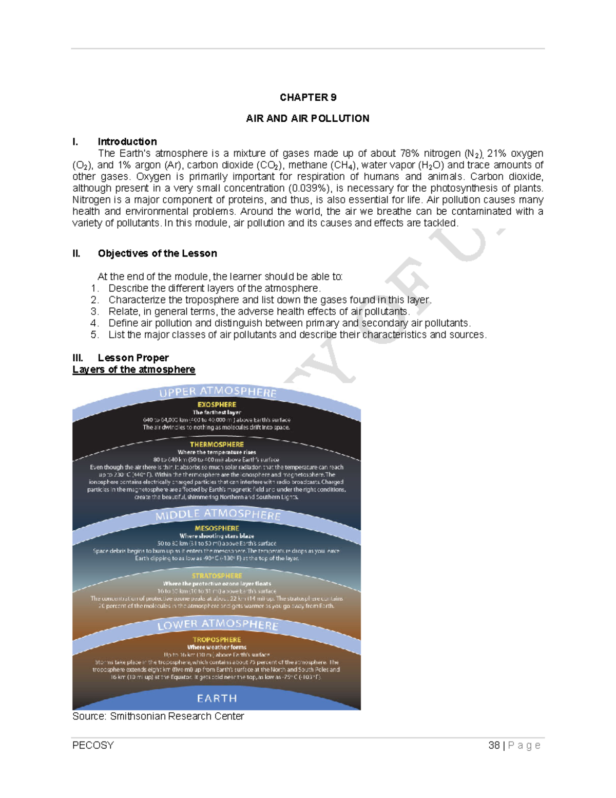 People and the Earth's Ecosystems Chapter 9 - PECOSY 38 | P a g e ...