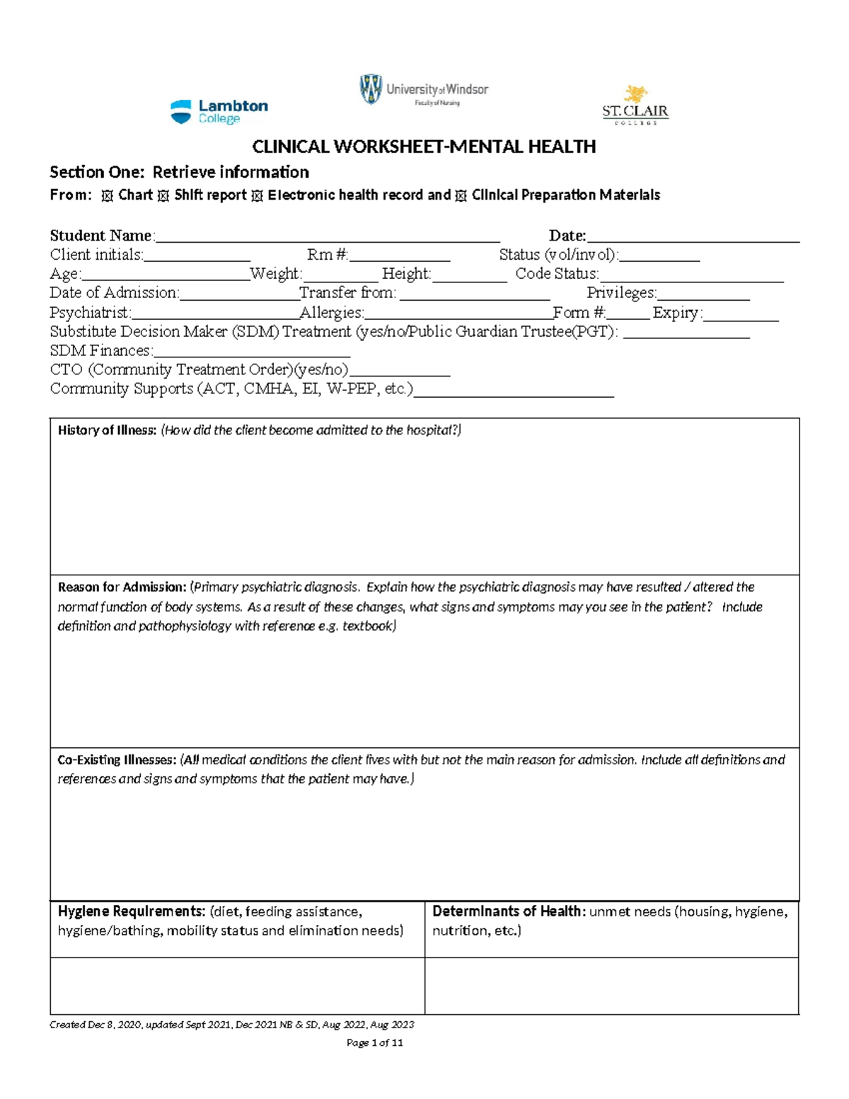 Med list - medication list psych - CLINICAL WORKSHEET-MENTAL HEALTH ...