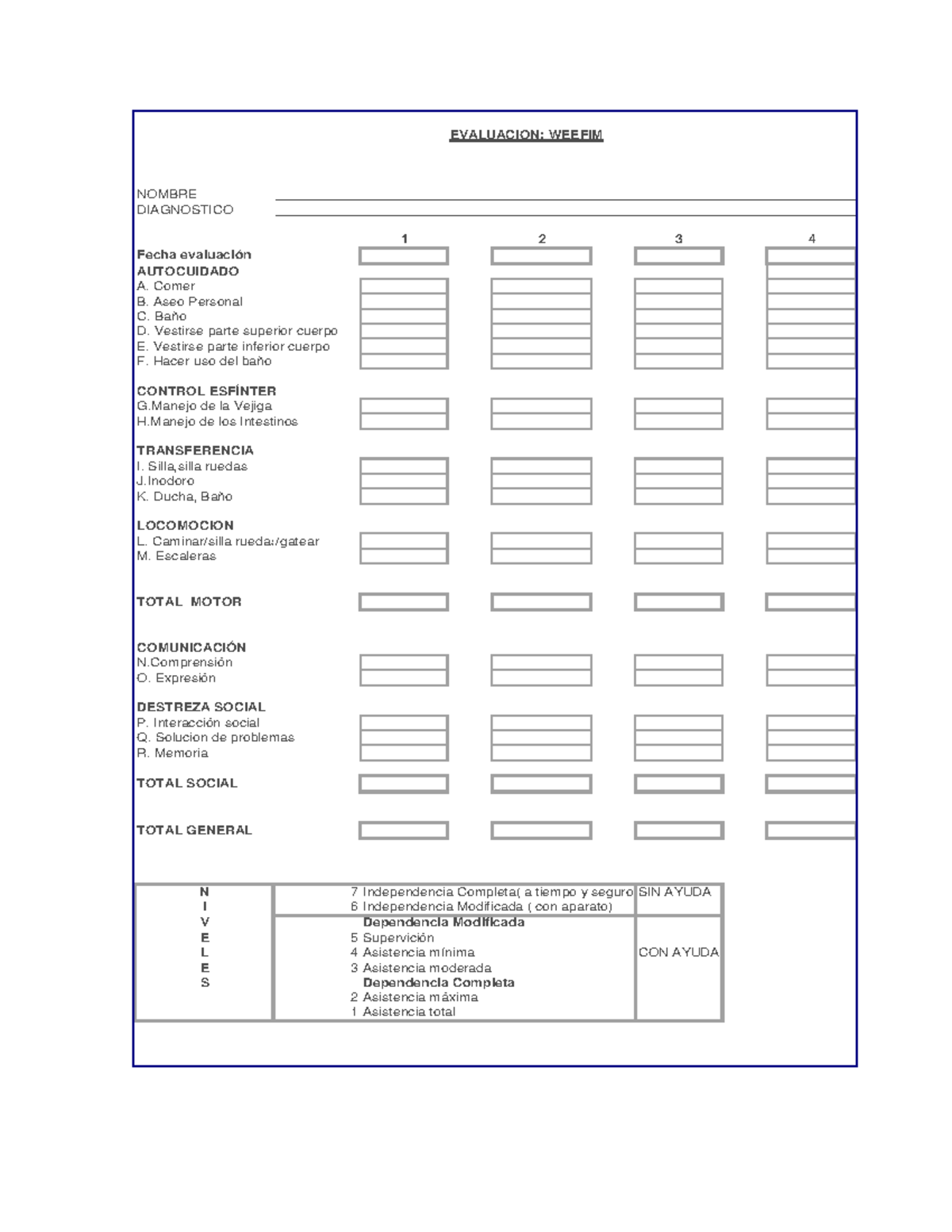 Weefim Pauta - PEQUEÑO COTTOLENGO EVALUACION: WEEFIM NOMBRE - Studocu
