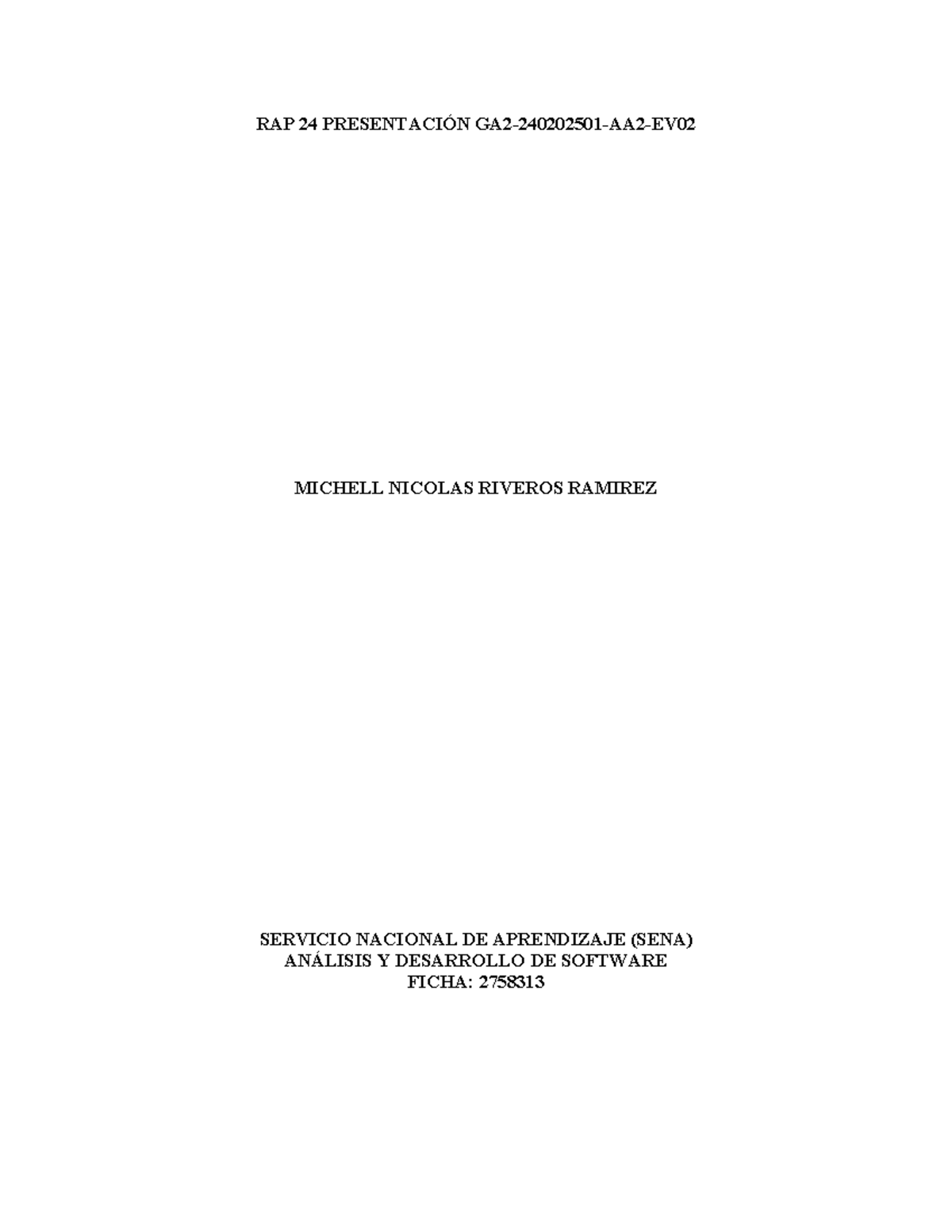 RAP 24 - GA2-AA2-EV02 - EM - Presentación English - RAP 24 PRESENTACIÓN ...