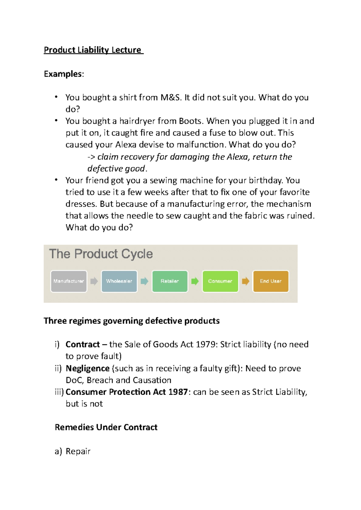 Product Liability Lecture - Product Liability Lecture Examples : You ...