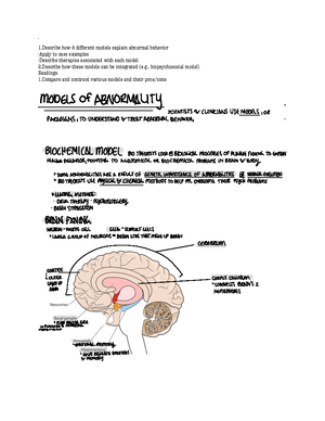 Chapter 2 Notes - Abnormal Psychology - CHAPTER 2 CURRENT PARADIGMS IN ...
