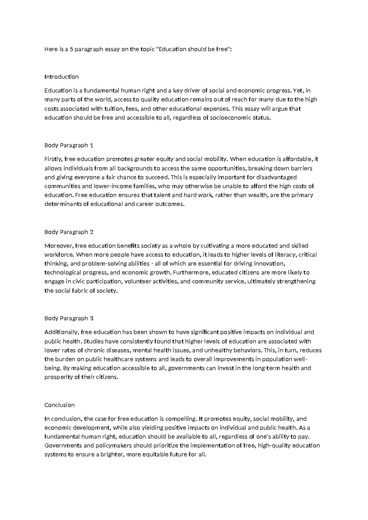 1 - essay on practice materials - Here is a 5 paragraph essay on the ...