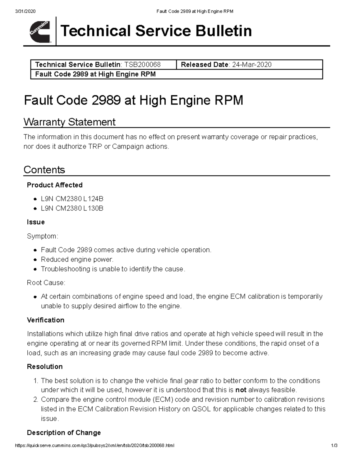 MC-10173945-9999 - Manual - 3/31/2020 Fault Code 2989 at High Engine ...