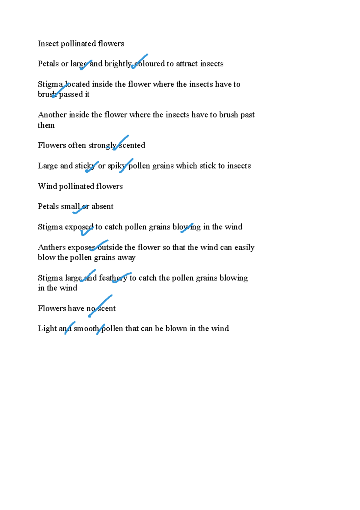 Biology pollination 1 annotated - Insect pollinated flowers Petals or ...