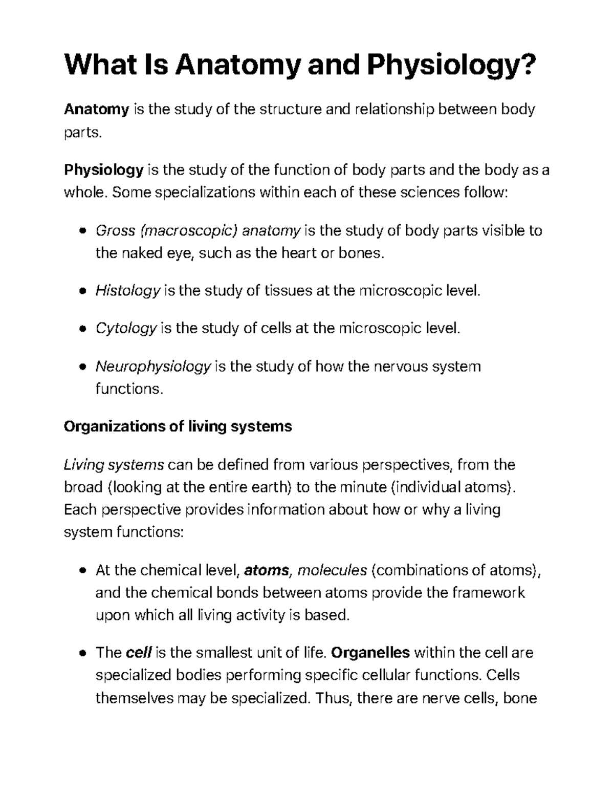 What Is Anatomy and Physiology - What Is Anatomy and Physiology ...