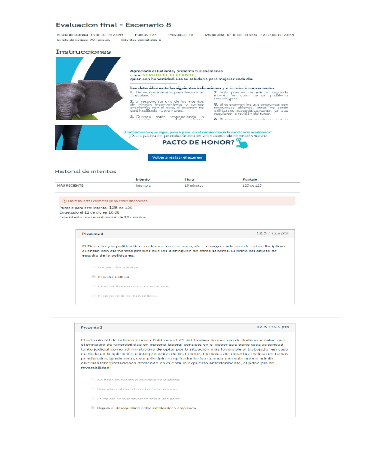 Introducción al Derecho Evaluación Final Escenario 8 - Evaluacion final Escenario 8 Fecha de ...