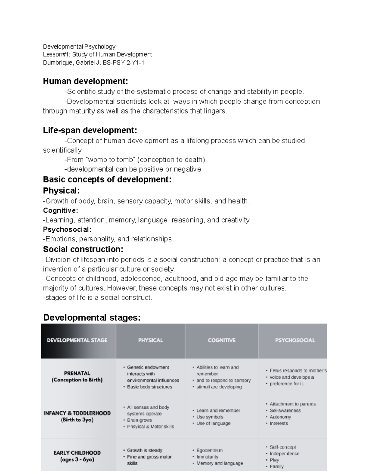 Developmental Psychology #1 - Developmental Psychology Lesson#1: Study ...