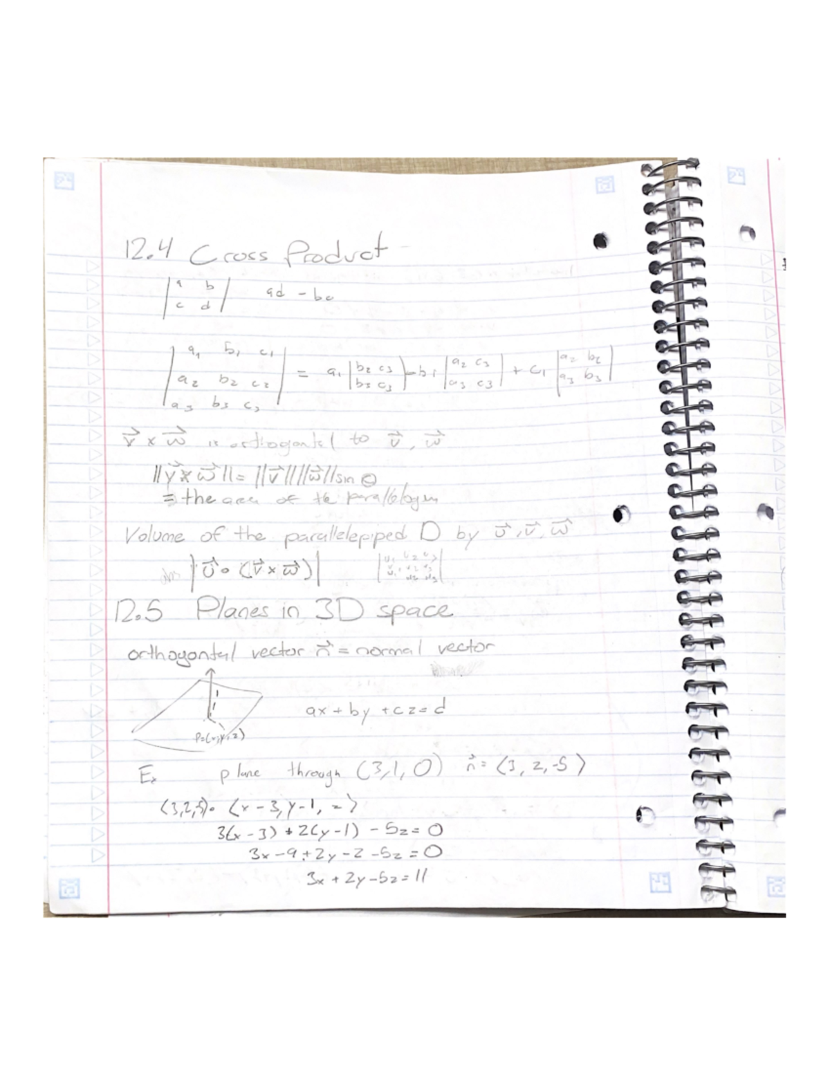 Studoc 2 - Cross Product work and Planes in a 3d Space - MATH 230 - Studocu