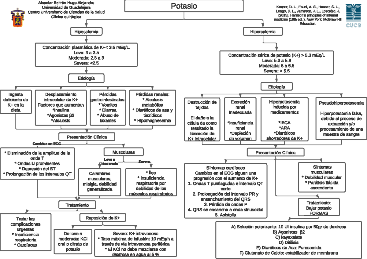 Potasio - Hiperpotasemia e hipopotasemia - Potasio Hipocalemia ...