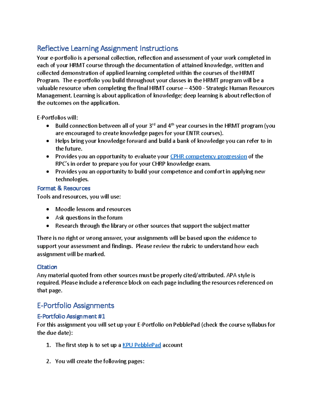 Reflective Learning Assingment Instructions Spring 2023 - Reflective ...