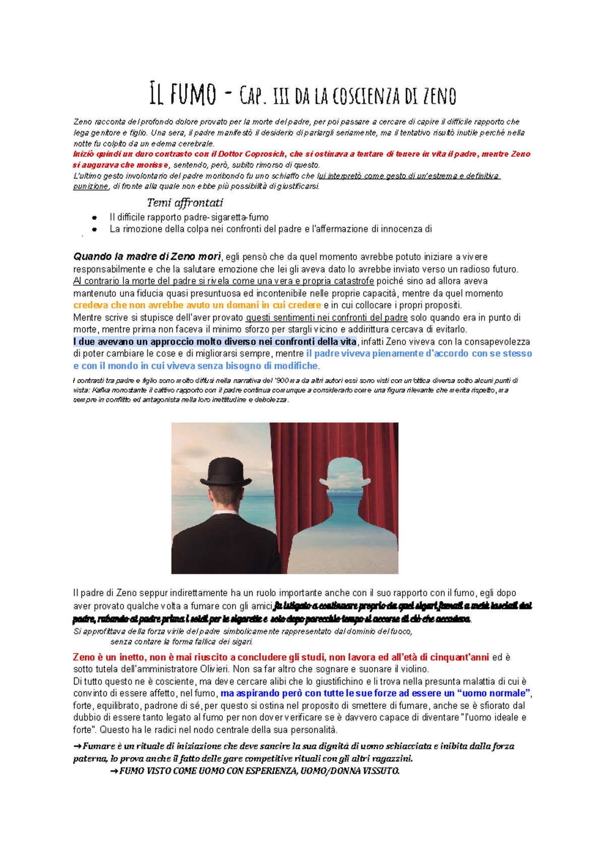 Il fumo - Spiegazione del componimento di Svevo - Il fumo - Cap. iii da ...