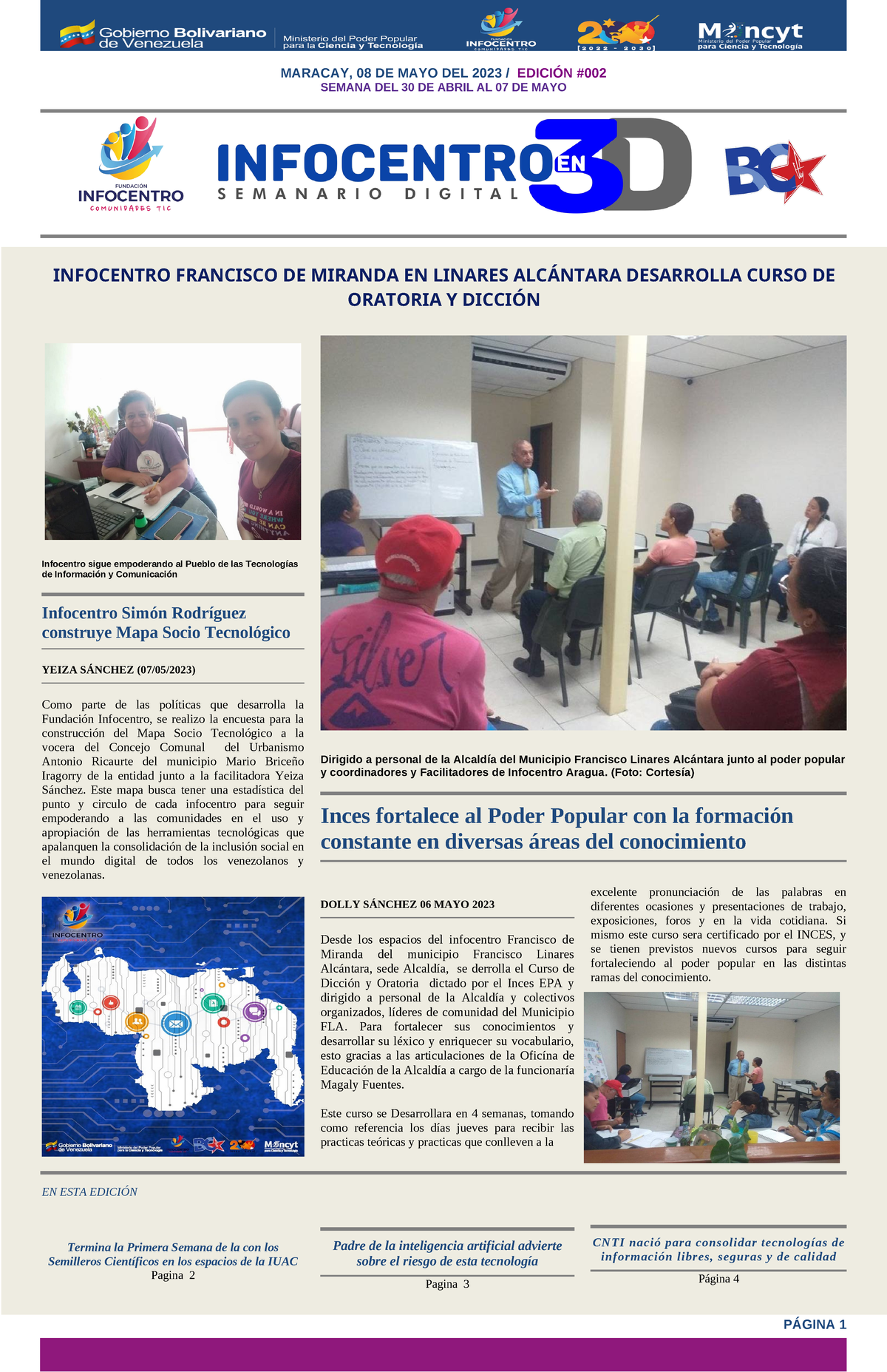 Infocentro En 3D 002 - informacion - MARACAY, 08 DE MAYO DEL 2023 ...