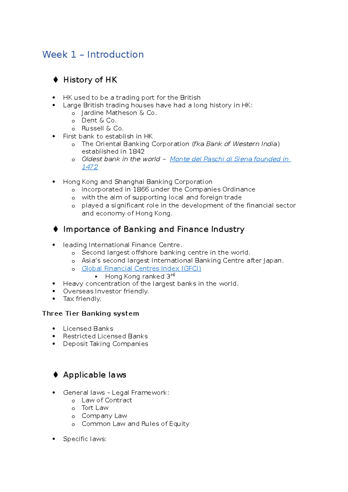 Week 1 - Week 1 – Introduction t History of HK HK used to be a trading port for the British ...