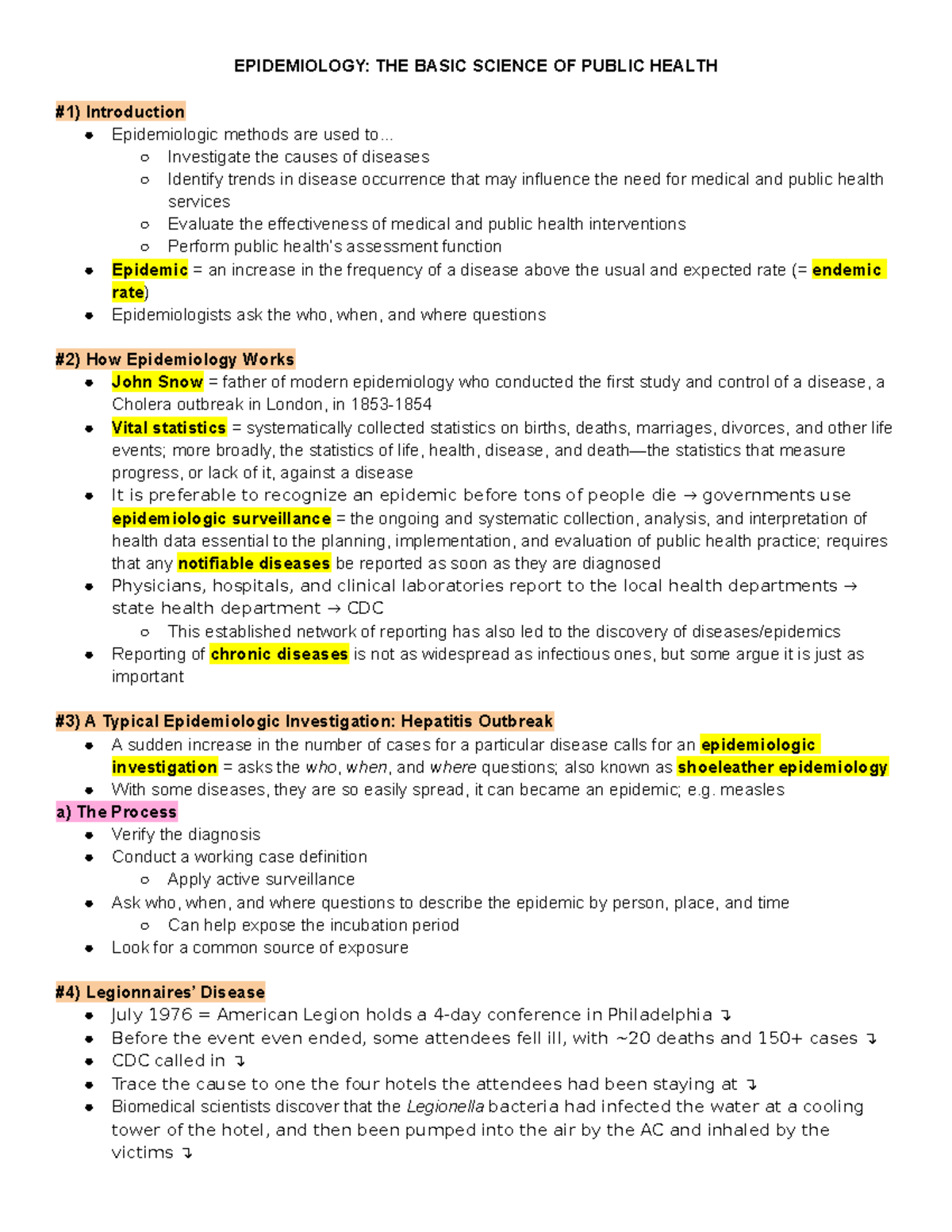 Chapter 4 Intro to Epidemiology - EPIDEMIOLOGY: THE BASIC SCIENCE OF ...