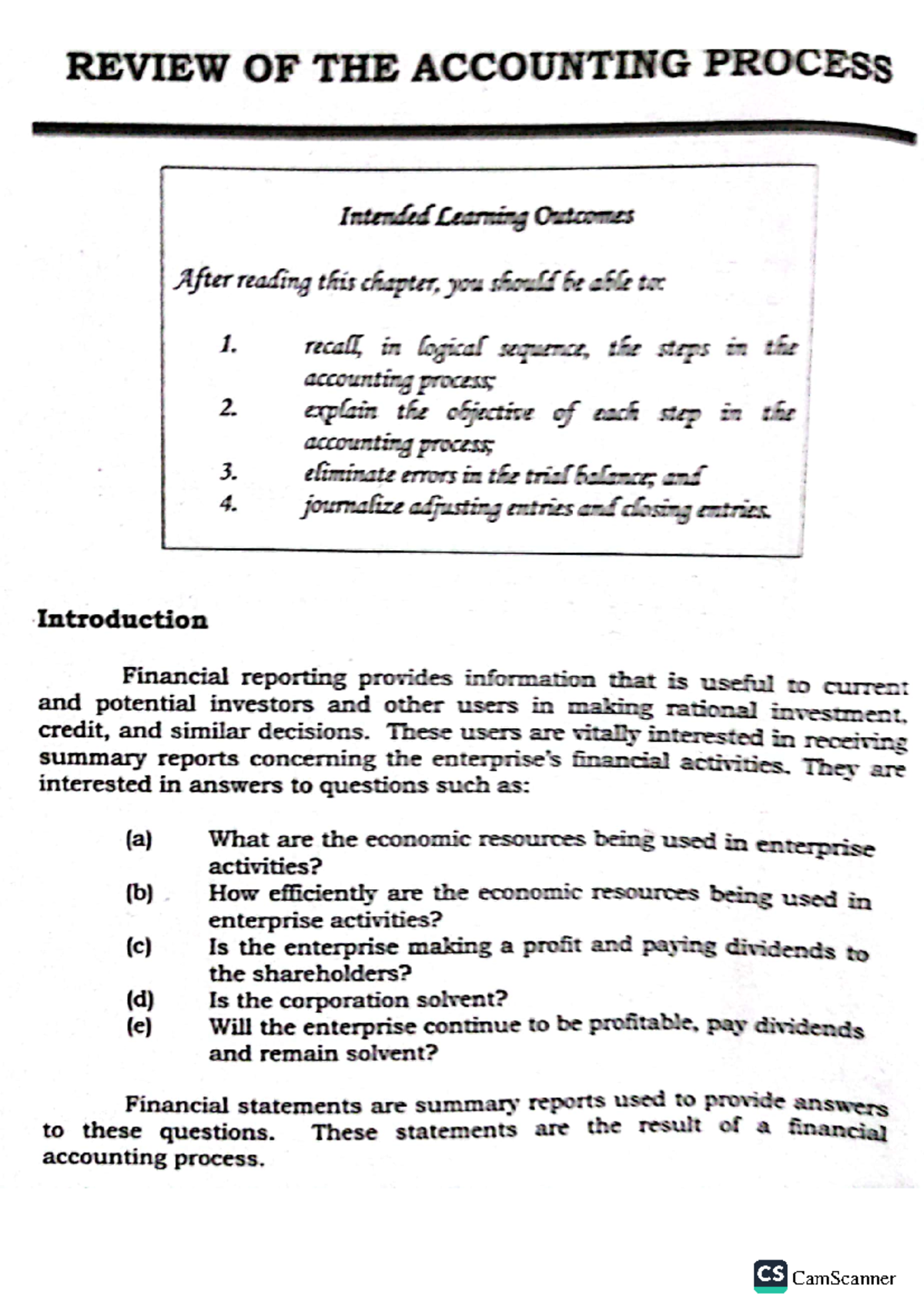 Accounting and Its Particulars - Advance Accounting - Studocu