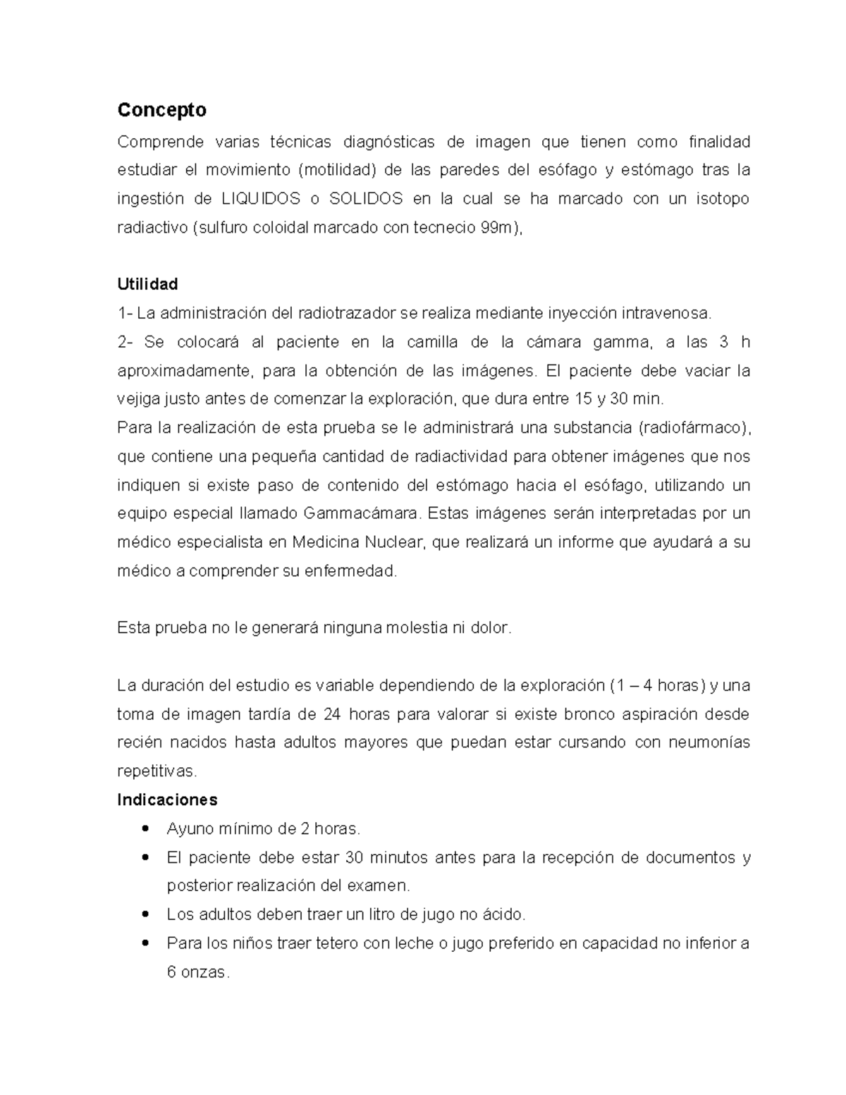 Gamagrama esofagico - Concepto Comprende varias técnicas diagnósticas ...