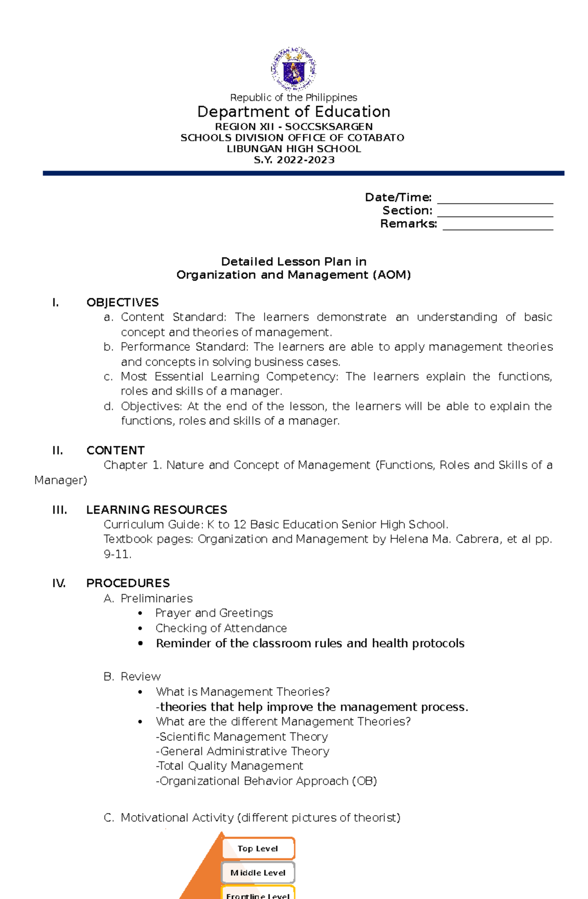 Lesson 3 - aom - Republic of the Philippines Department of Education ...