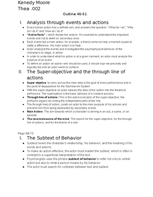 Outline II - .. Must have both As applied to acting seamless ...