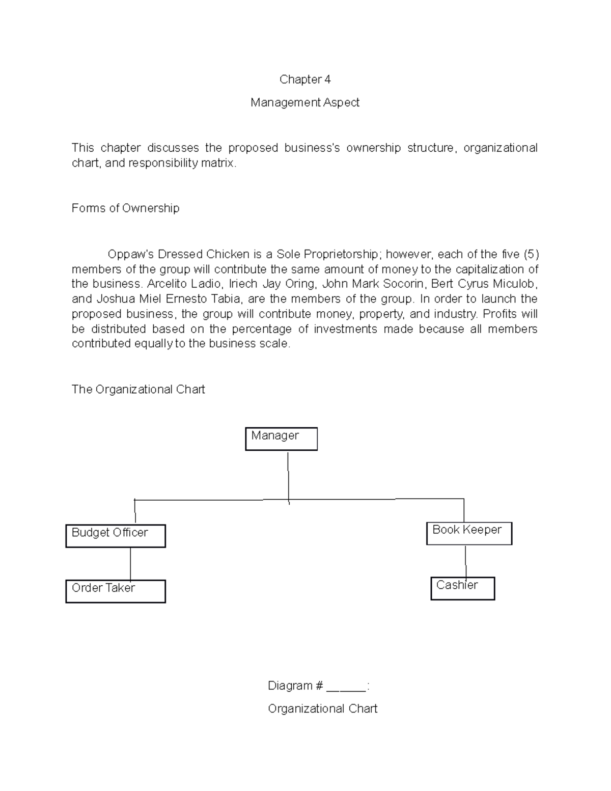 Chapter 4 6 and 1 Oppaw - Chapter 4 Management Aspect This chapter discusses the proposed ...