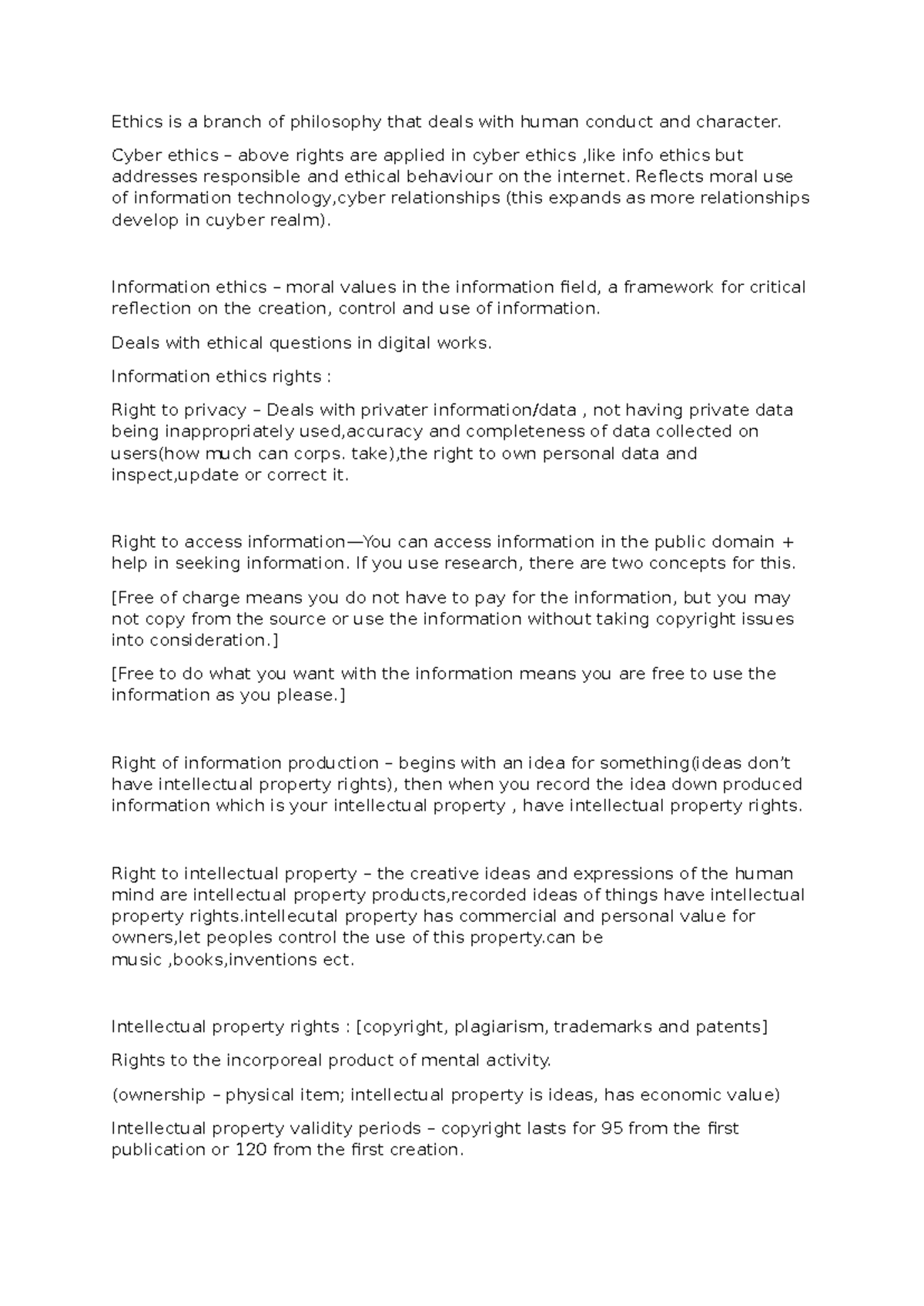 Theory doc semester 2 - Summary Academic information management ...