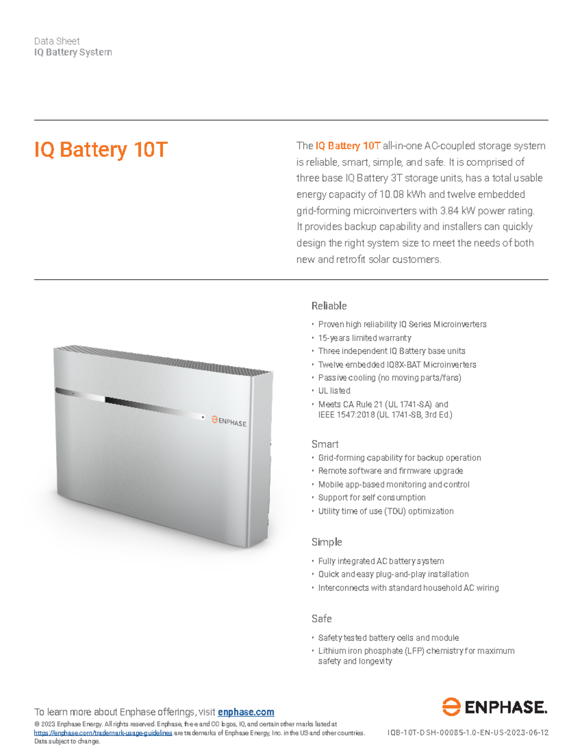 10T Battery - Solar panels - The IQ Battery 10T all-in-one AC-coupled ...