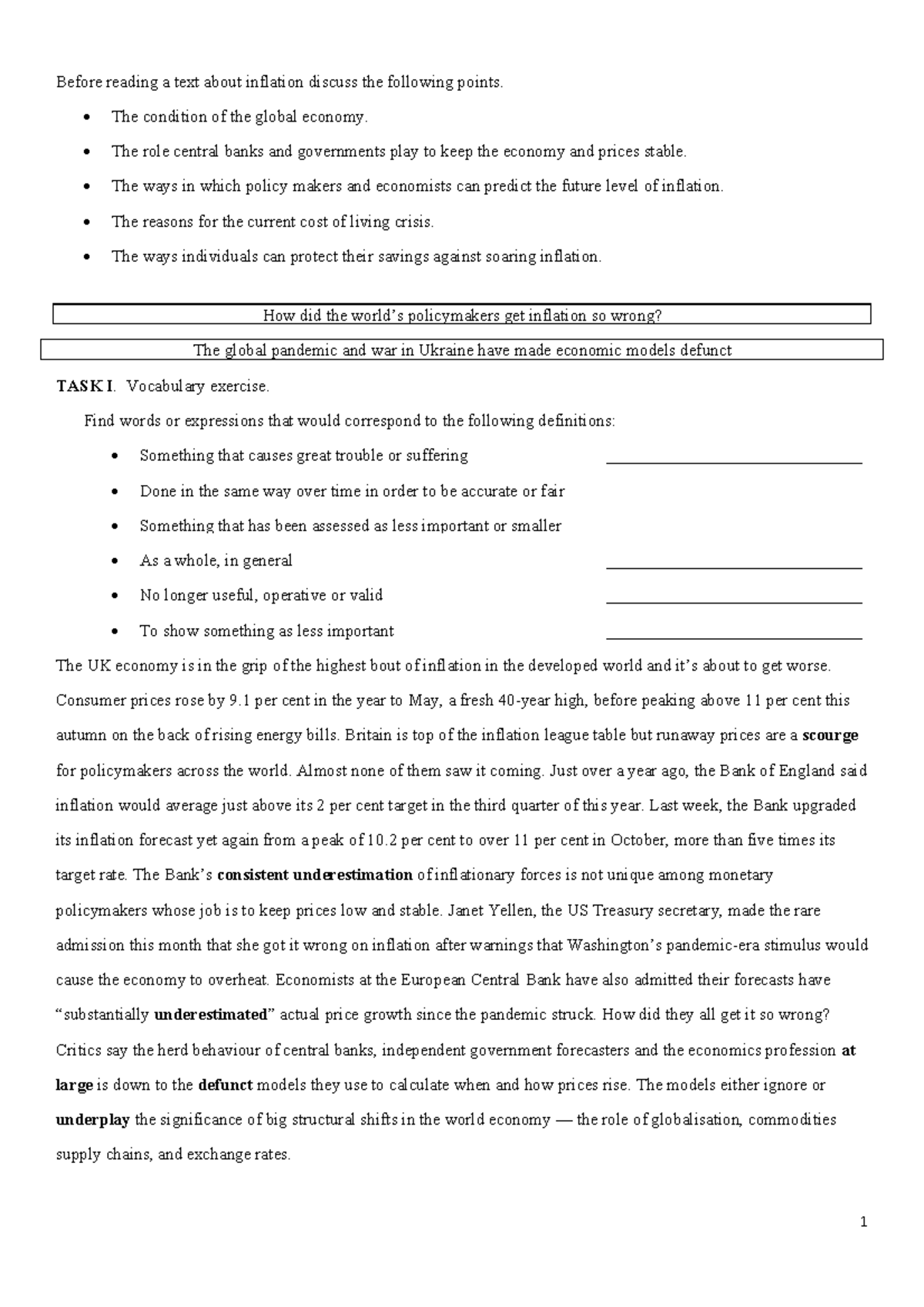 The Times Inflation - mnnnn - Before reading a text about inflation ...