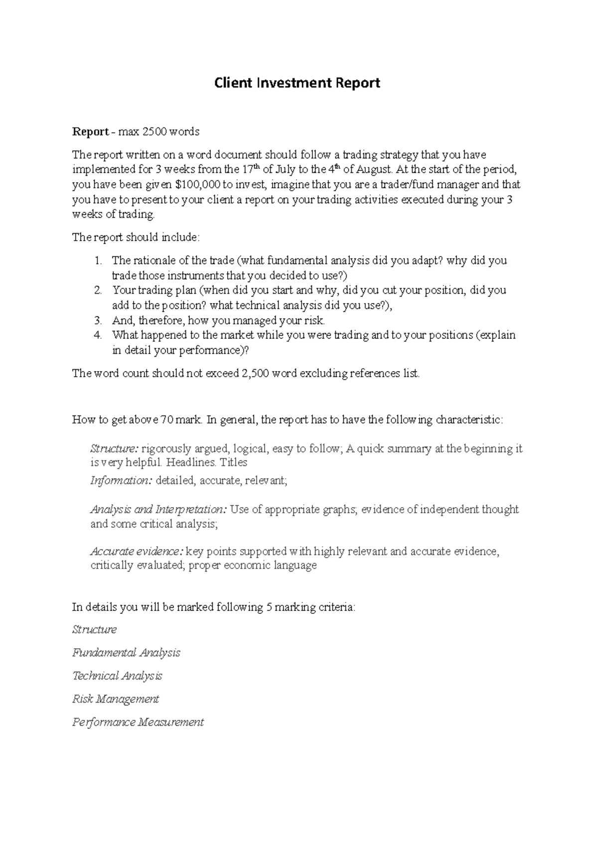 ECN274 LSR Report instruction - Client Investment Report Report - max ...