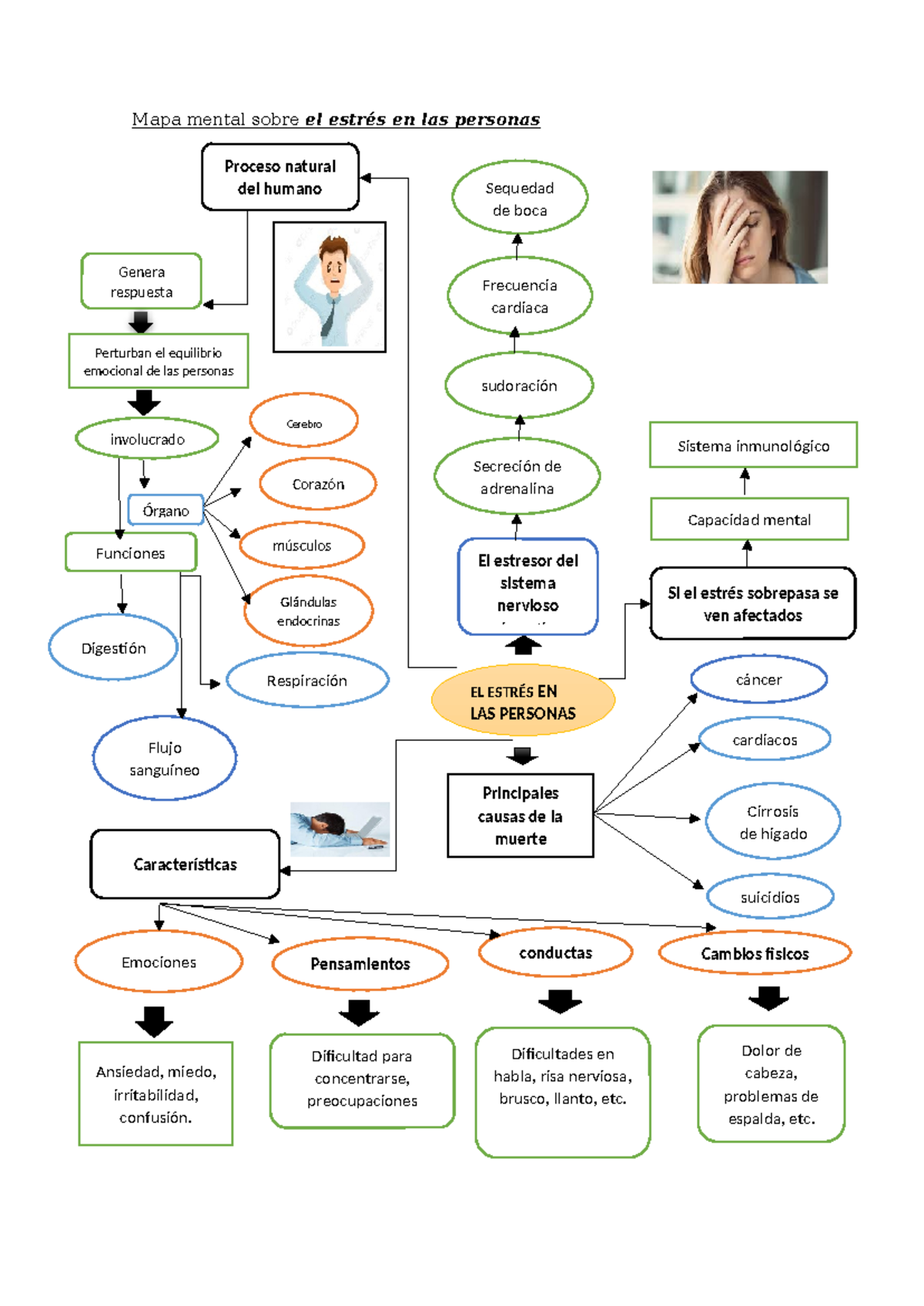 Redaccion Trabajo - Mapa mental sobre el estrés en las personas EL ...