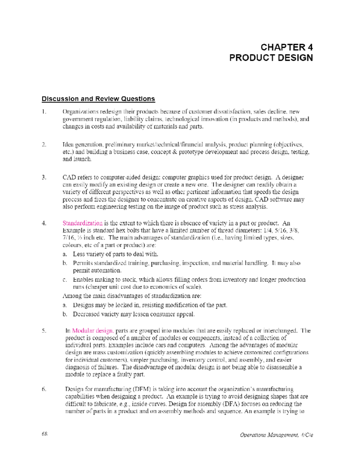 Chpt 4 solutions - Operations management Stevenson 14e - Production ...