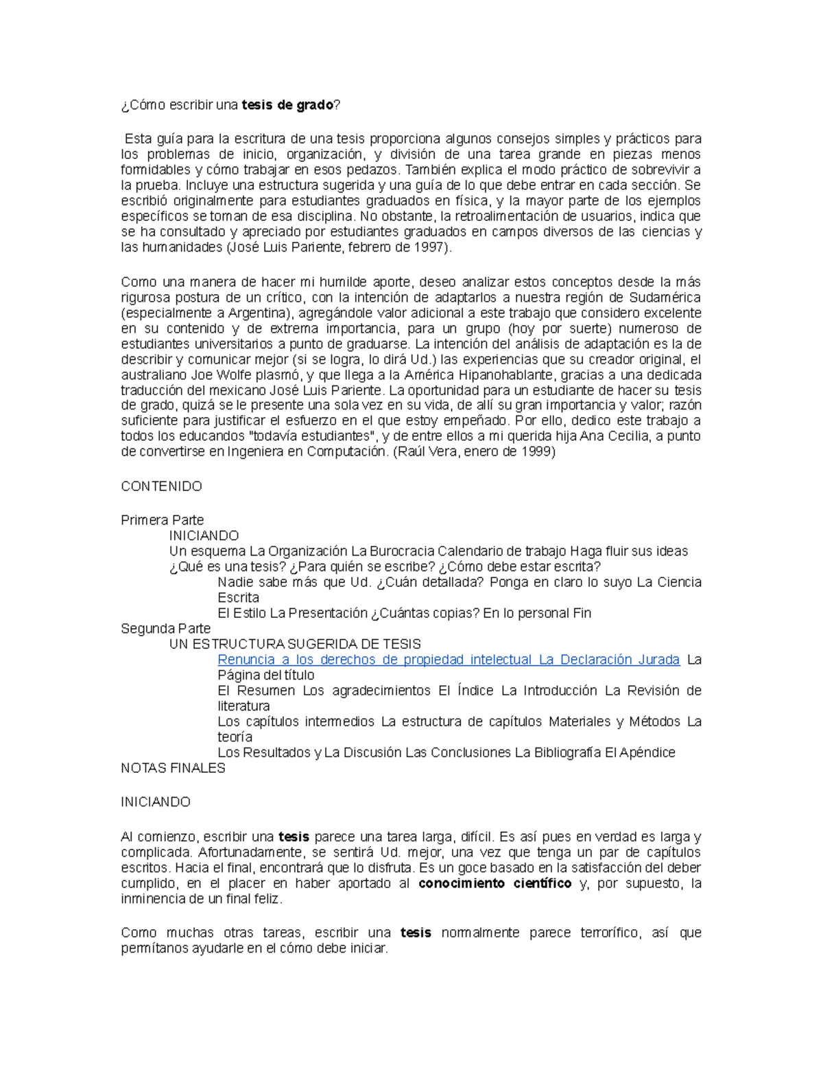 Cómo escribir una tesis de grado - ¿Cómo escribir una tesis de grado ...
