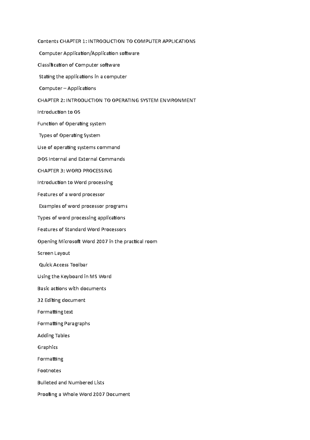Computer Applicationas 1 Outline Contents CHAPTER 1 INTRODUCTION TO computer-applicationas-1-outline-contents-chapter-1-introduction-to