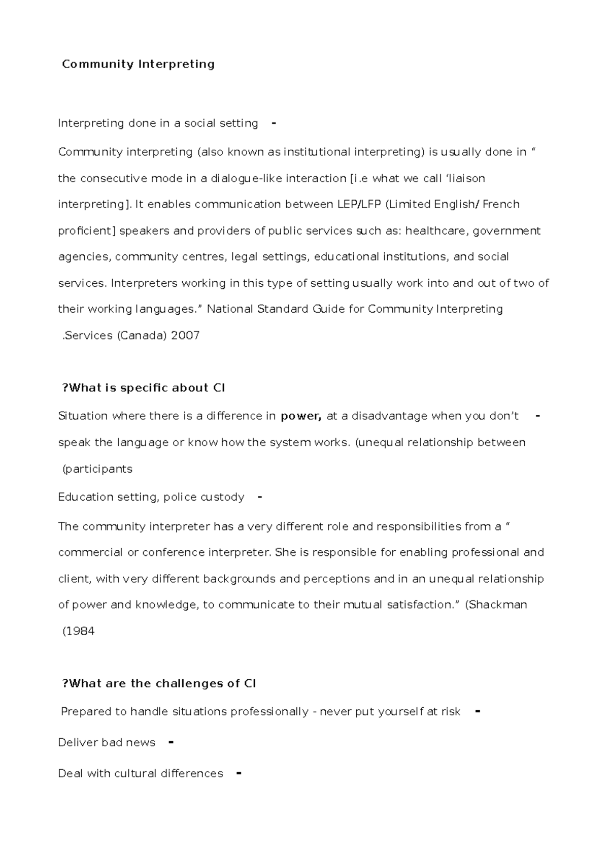 Community interpreting - It enables communication between LEP/LFP ...