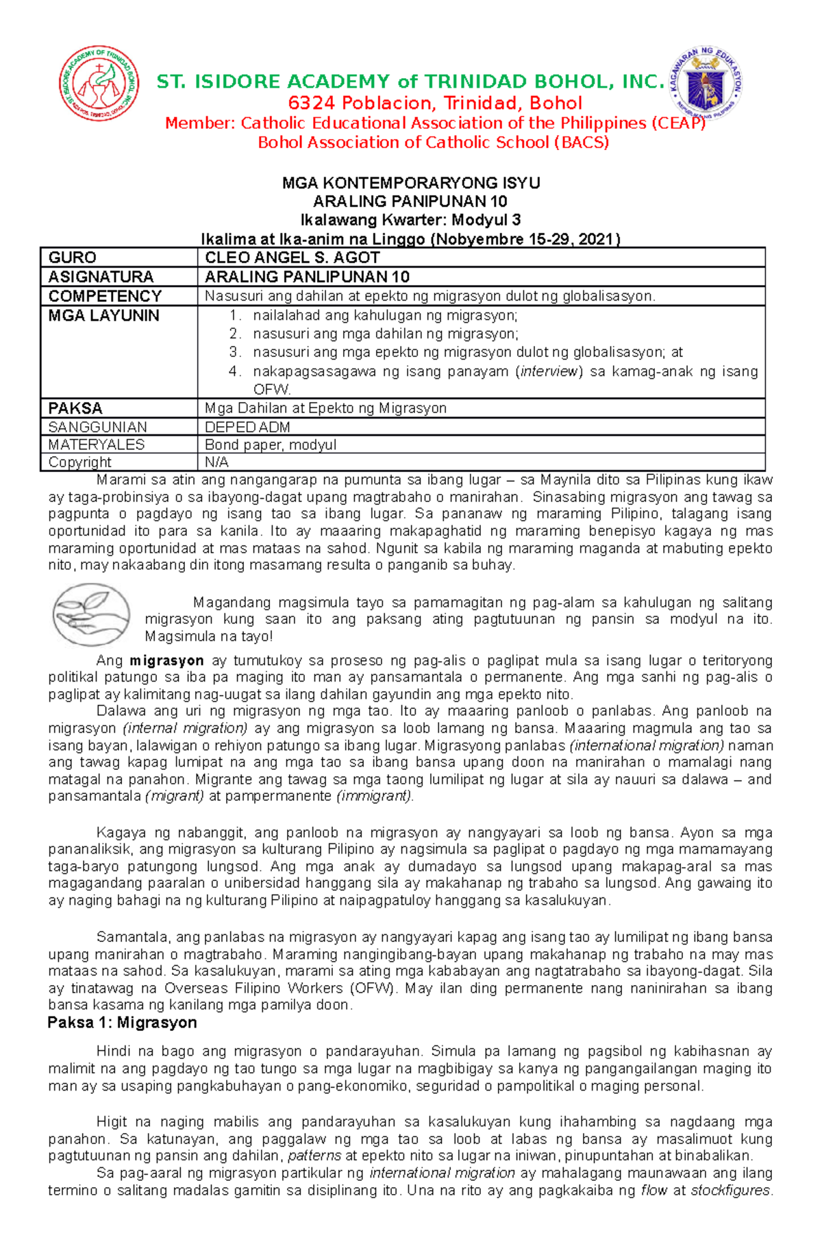 AP 10 Module 3 Q2 - hello how are you, God bless you. Thank you ...