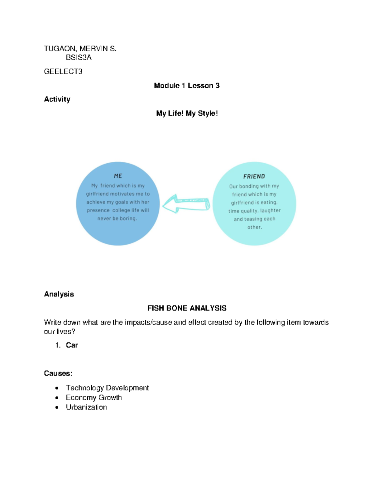 Module 1 Lesson 3 - TUGAON, MERVIN S. BSIS3A GEELECT Module 1 Lesson 3 ...