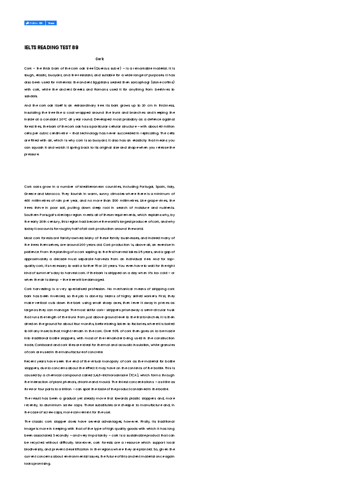 Practicepteonline com ielts reading test 89 - IELTS READING TEST 89 ...