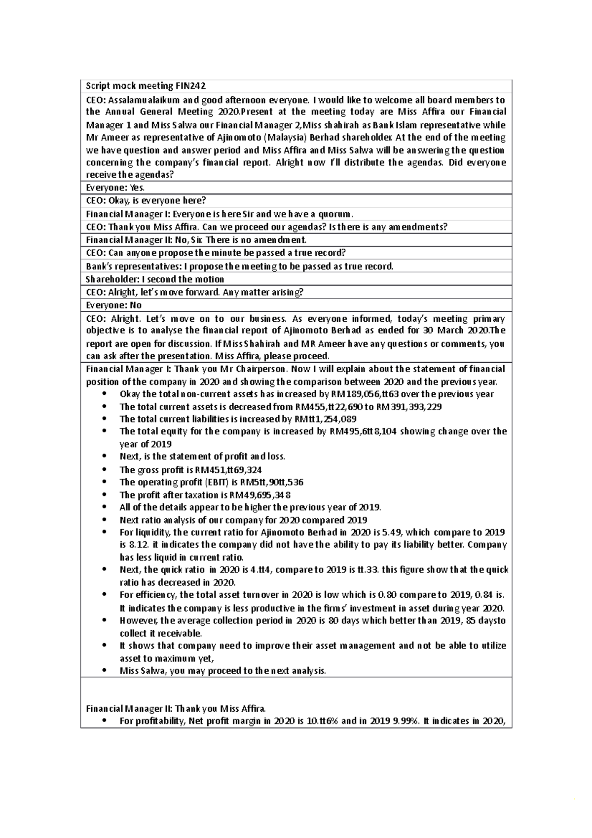 Roleplay-script-fin242 compress - Script mock meeting FIN CEO ...