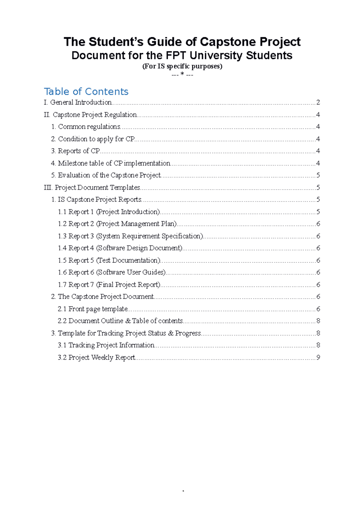 SWP490 Student Guide - hello - The Student’s Guide of Capstone Project ...