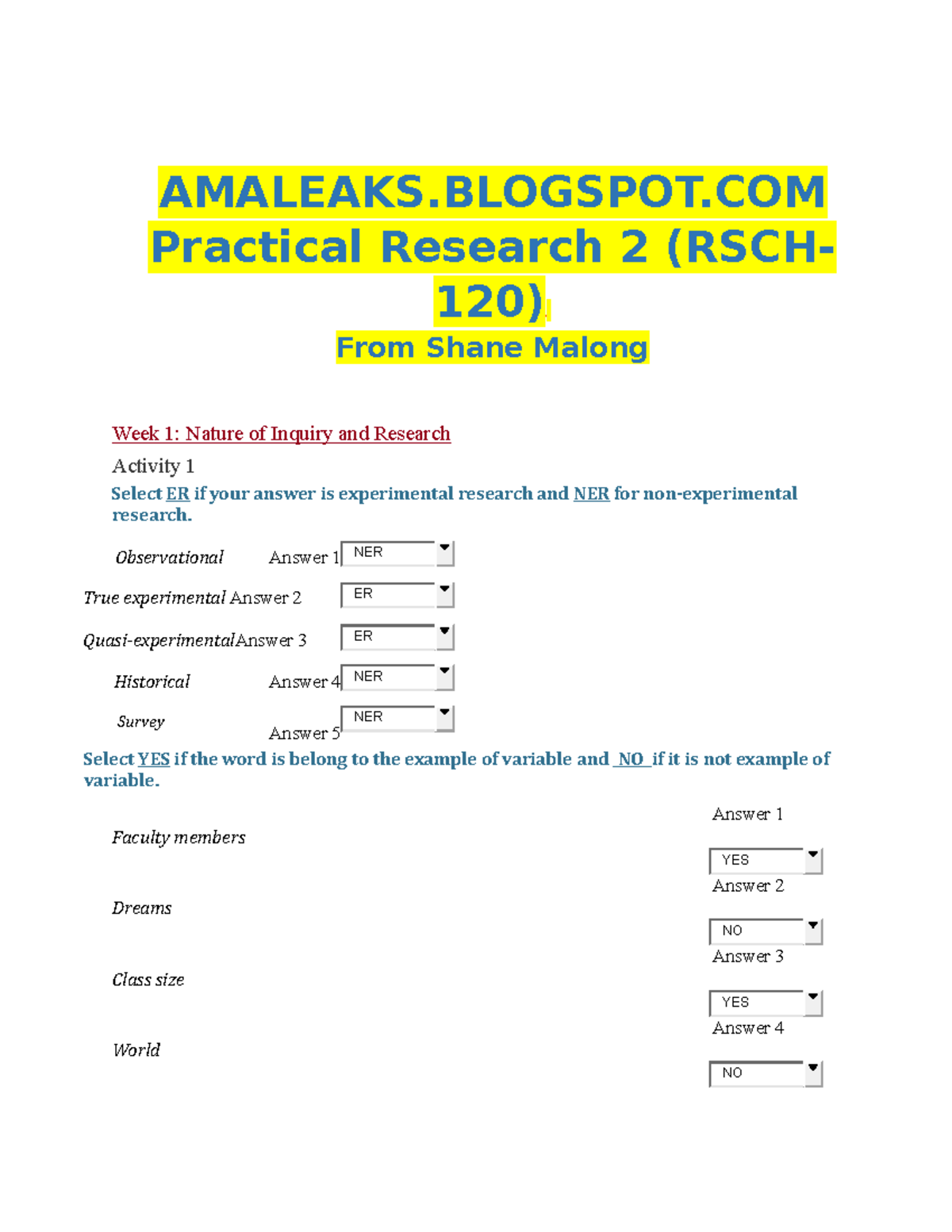 [ Amaleaks. Blogspot.COM] Practical Research 2 (RSCH-120) Week 1-9 ...
