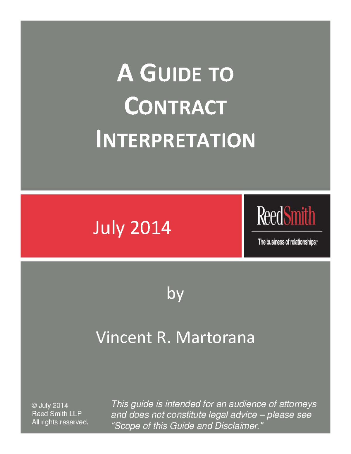 A Guide to Contract Interpretation - A GUIDE TO CONTRACT INTERPRETATION ...