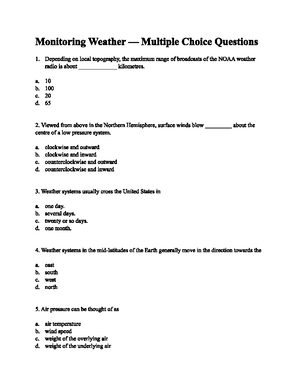 12 Hurricanes - Multiple Choice Questions and Answers - 11 HURRICANES ...