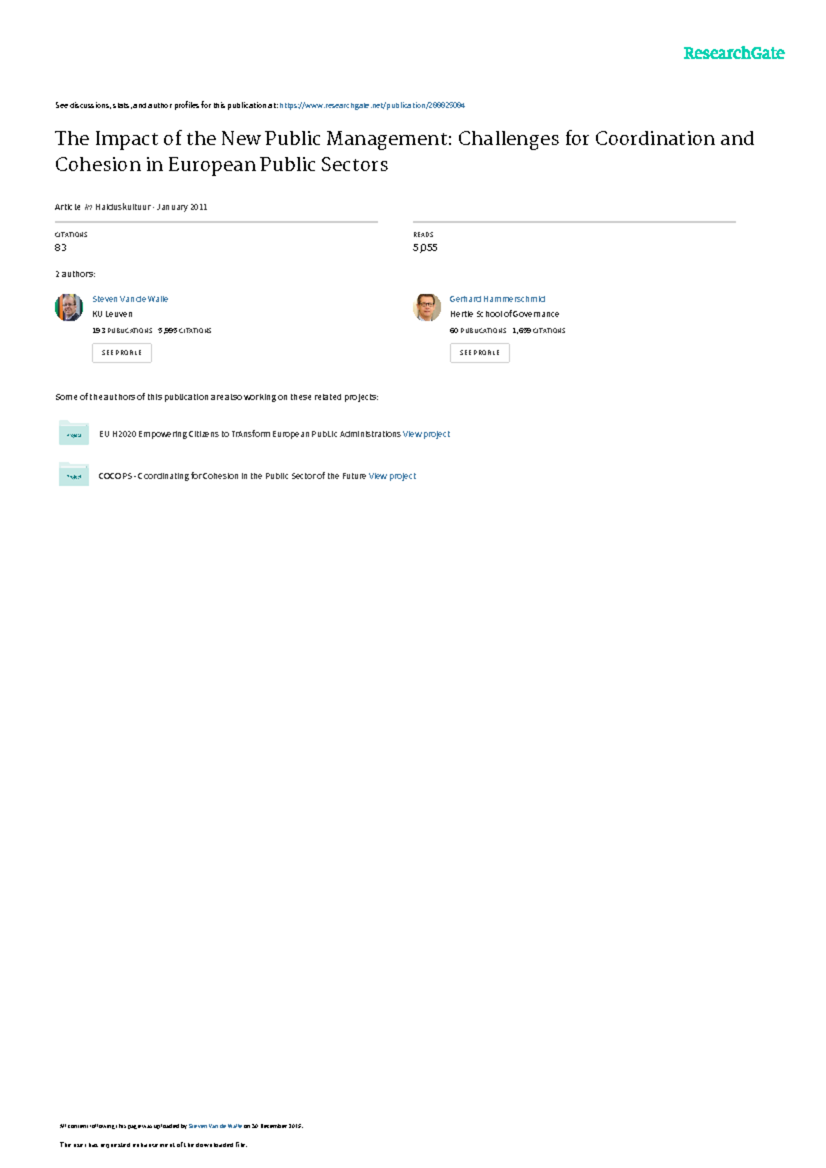 Impact NPM SSRN 2 - Public Management Information system - See ...