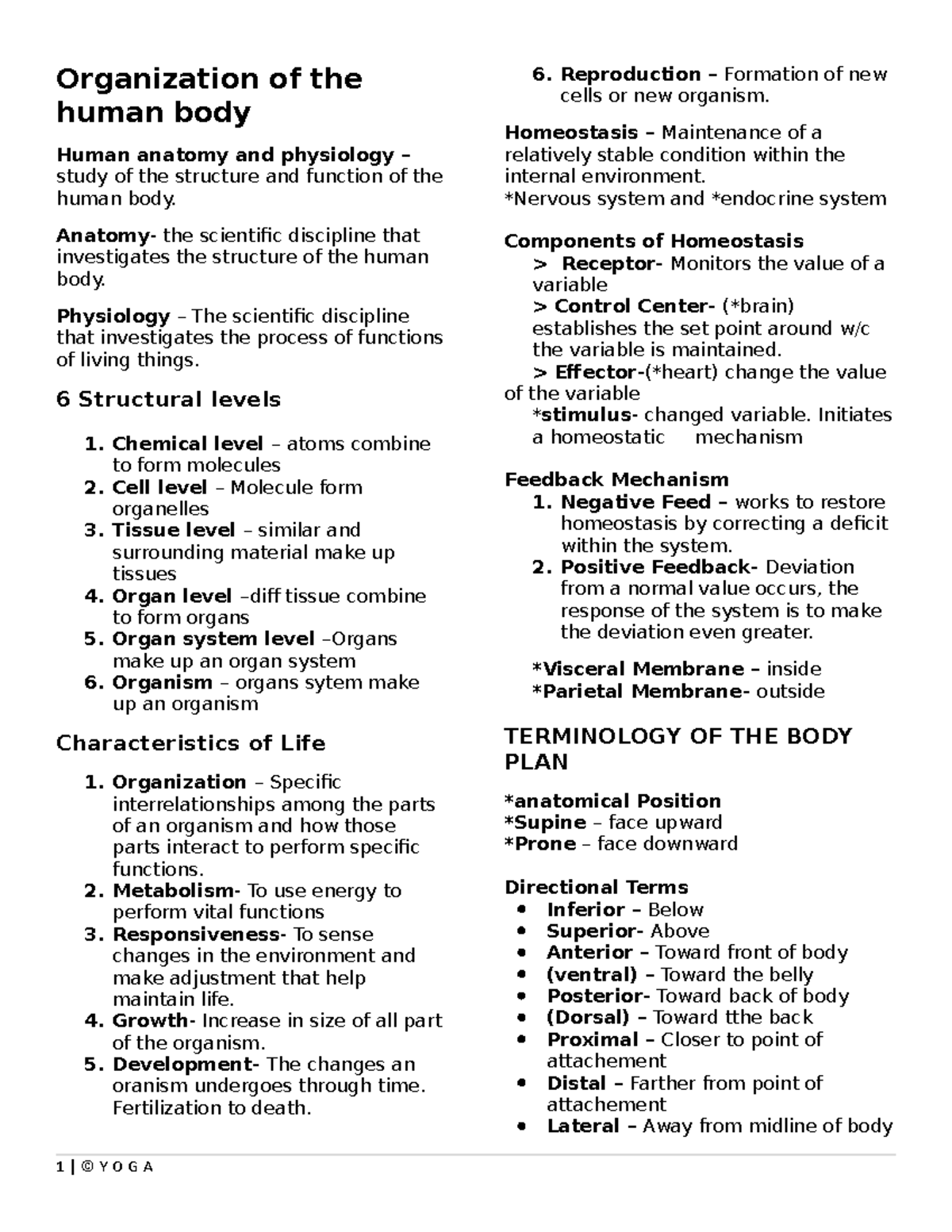 241946313 Anatomy and Physiology Reviewer - Organization of the human ...