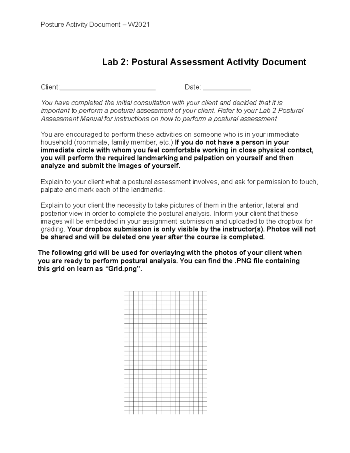 Lab 2 - Posture activity document - W2021-converted - Posture Activity ...