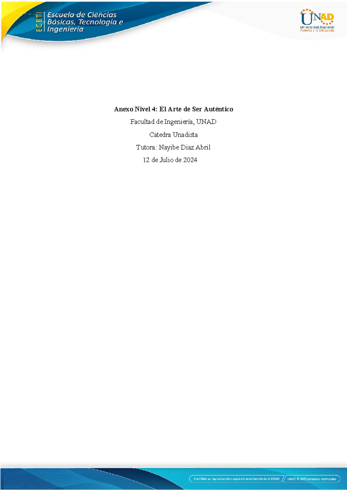 ANEXO 4 NIVEL 4 EL ARTE DE SER AUTENTICO - Anexo Nivel 4: El Arte de ...