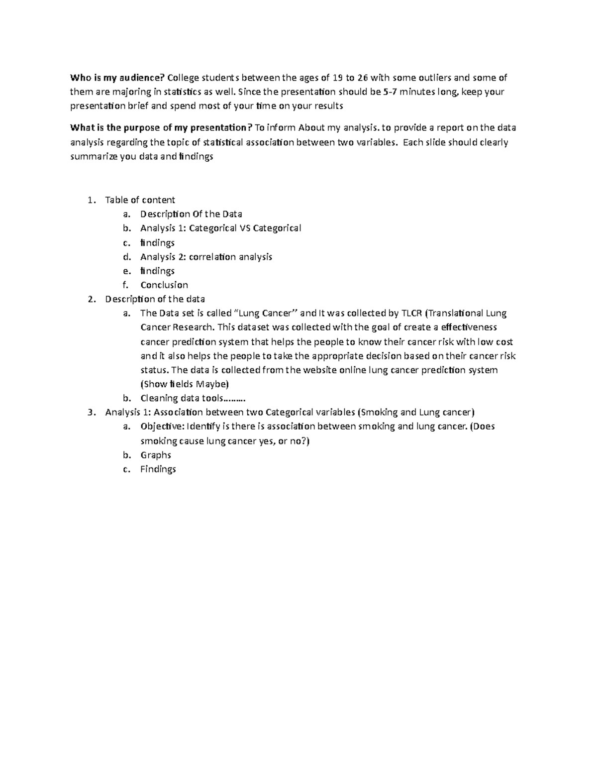 Who is my audience - sadfasdf - Who is my audience? College students ...